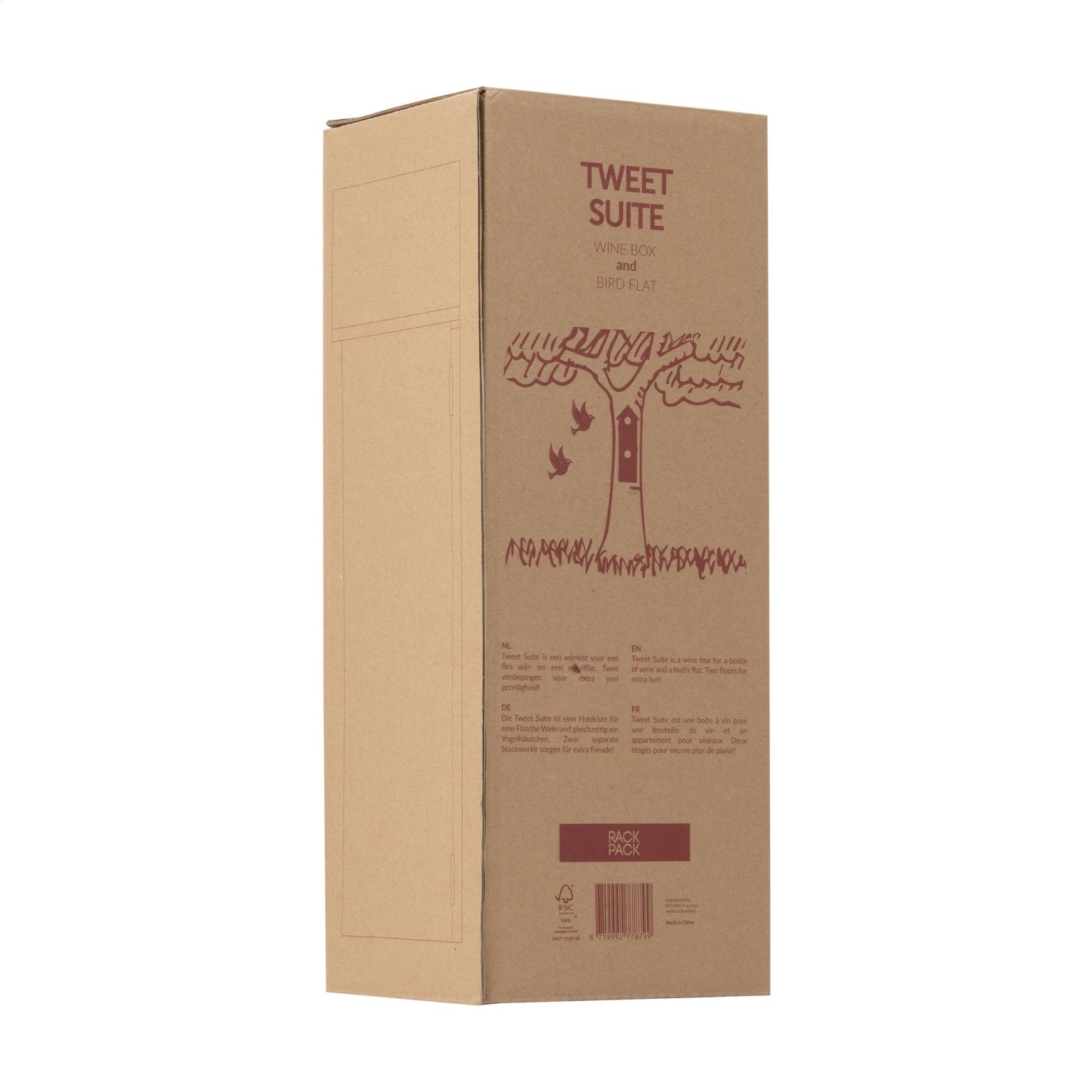 Trekasse til vinflasker - Erato as